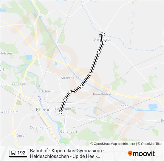 192 Route: Schedules, Stops & Maps - Dreierwalde, Post (Updated)
