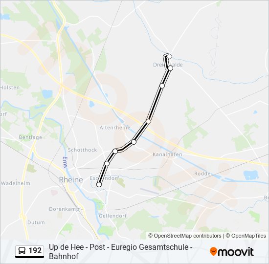 192 Route: Schedules, Stops & Maps - Dreierwalde, Post (Updated)