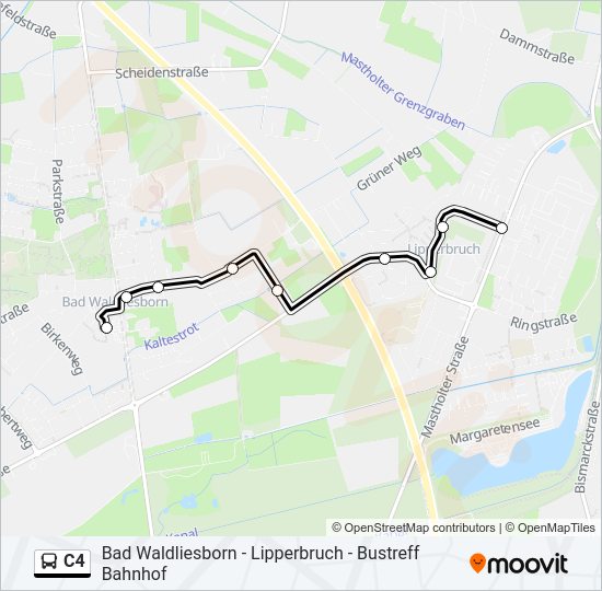 c4 Route: Schedules, Stops & Maps - Lipperbruch, Glennesiedlung (Updated)