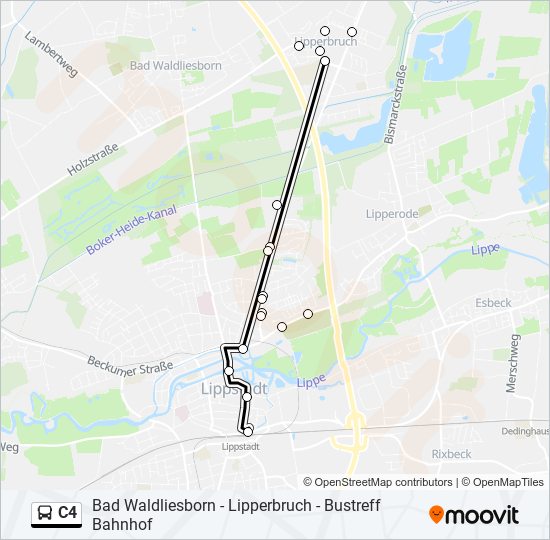 c4 Route: Schedules, Stops & Maps - Lipperbruch, Heidewinkel (Updated)