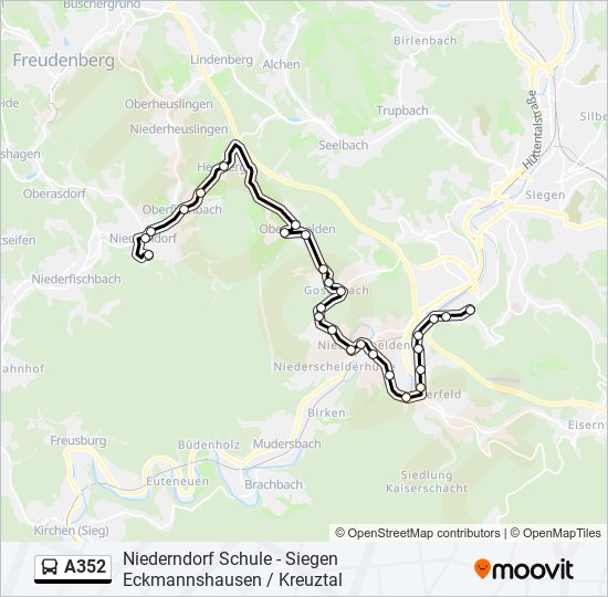 a352 Route: Schedules, Stops & Maps - Eiserfeld Hengsbach (Updated)
