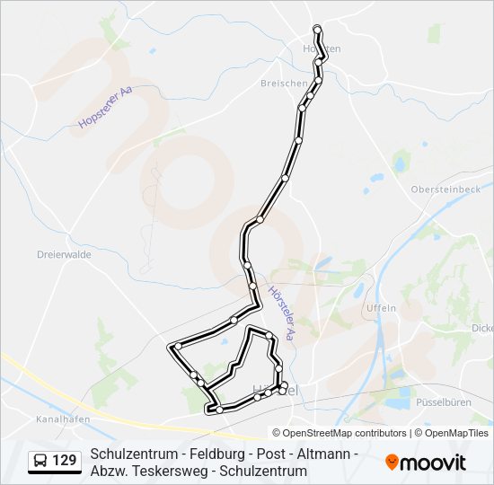 129 Route: Schedules, Stops & Maps - Hopsten, Schulzentrum (Updated)