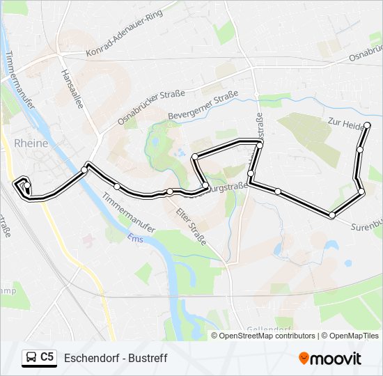 c5 Route: Schedules, Stops & Maps - Rheine, Bustreff Bstg B (Updated)