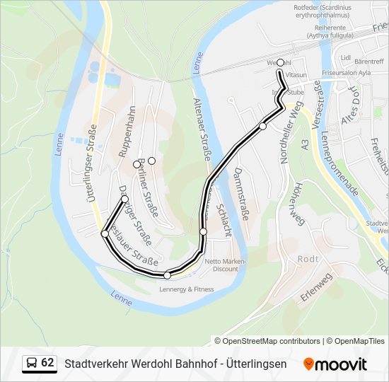 62 Route: Schedules, Stops & Maps - Werdohl, Bahnhof - Steig 3 (Updated)