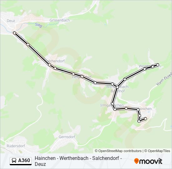 a360 Route: Schedules, Stops & Maps - Hainchen Südstraße (Updated)