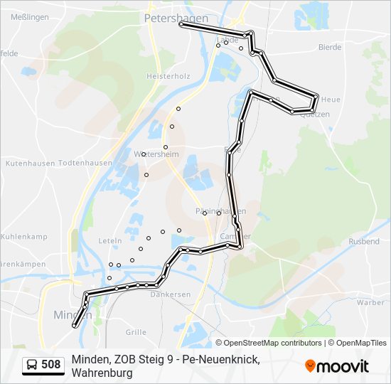 508 Route: Schedules, Stops & Maps - Zob Minden (Updated)