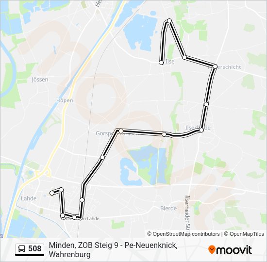 508 Route: Schedules, Stops & Maps - Ilse Wulfhagen (Updated)
