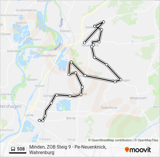 508 Route: Schedules, Stops & Maps - Pe-Lahde, Bismarckplatz (Updated)