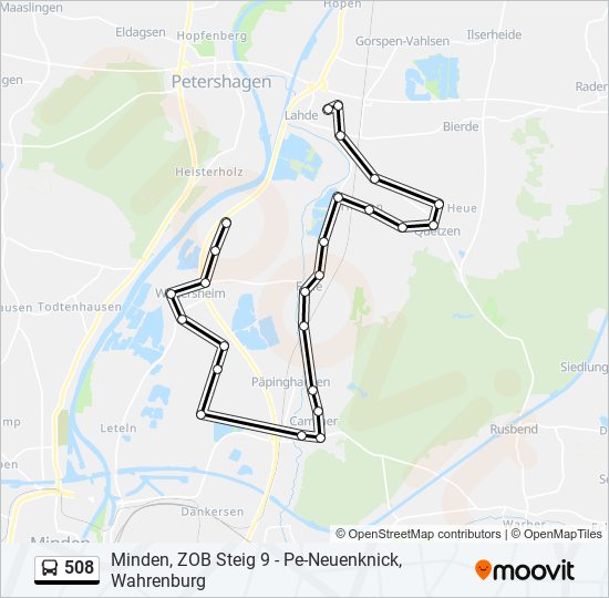 508 Route: Schedules, Stops & Maps - Wietersheim Abzw. Heisterholz ...