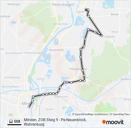 508 Route: Schedules, Stops & Maps - Lahde (Updated)