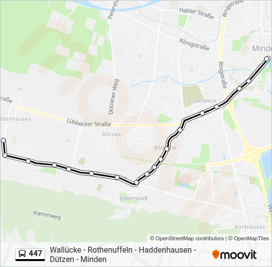 447 Route: Schedules, Stops & Maps - Mi-Haddenhausen, Biemker Str (Updated)