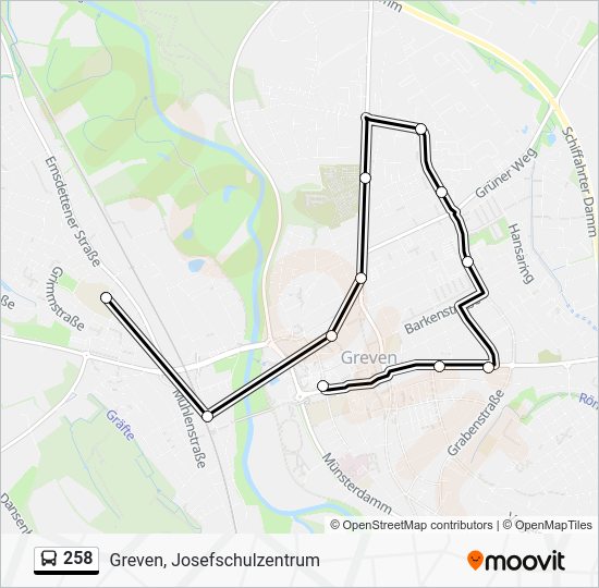 258 Route: Schedules, Stops & Maps - Greven, Josefschulzentrum (Updated)