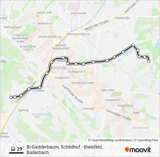 29 Route: Schedules, Stops & Maps - Bi-Gadderbaum, Schildhof (Updated)