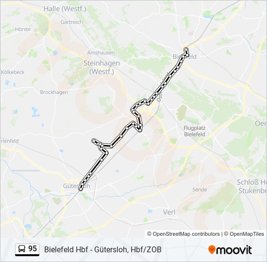 95 Route: Schedules, Stops & Maps - Bielefeld Hbf (Updated)