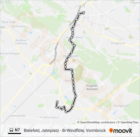 N7 Route: Schedules, Stops & Maps - Bi-Windflöte, Vormbrock (Updated)