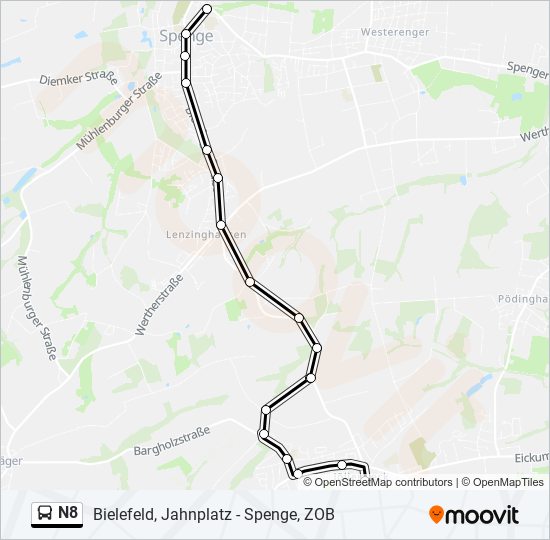 n8 Route: Schedules, Stops & Maps - Bi-Jöllenbeck, Dorf (Updated)