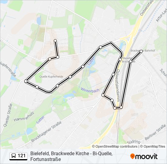 121 Route: Schedules, Stops & Maps - Bi-Quelle, Hengstweg (Updated)
