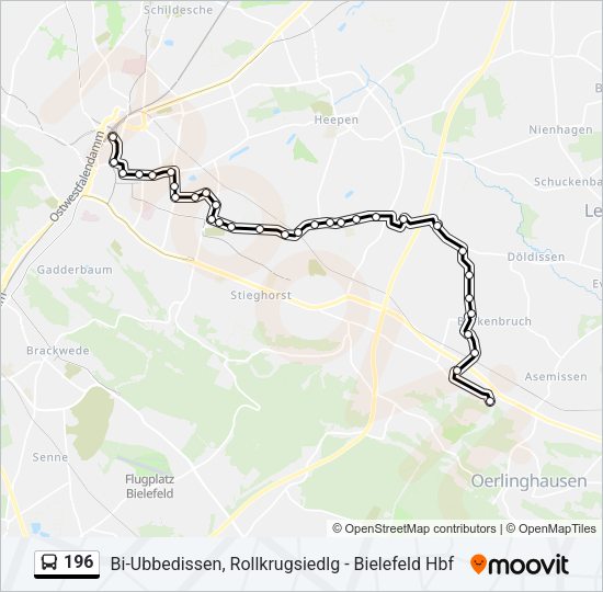 196 Route: Schedules, Stops & Maps - Bi-Ubbedissen, Rollkrugsiedlg ...