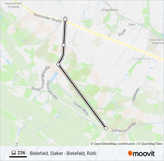 236 Route: Schedules, Stops & Maps - Bielefeld, Rütli (Updated)