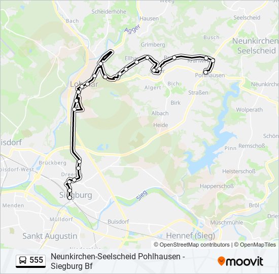 555 Route: Schedules, Stops & Maps - Neunkirchen-Seelscheid Pohlhausen ...
