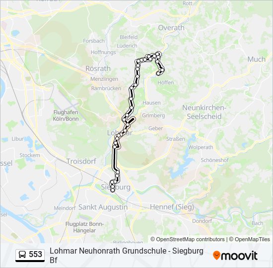 553 Route: Schedules, Stops & Maps - Lohmar Neuhonrath Grundschule‎→ ...
