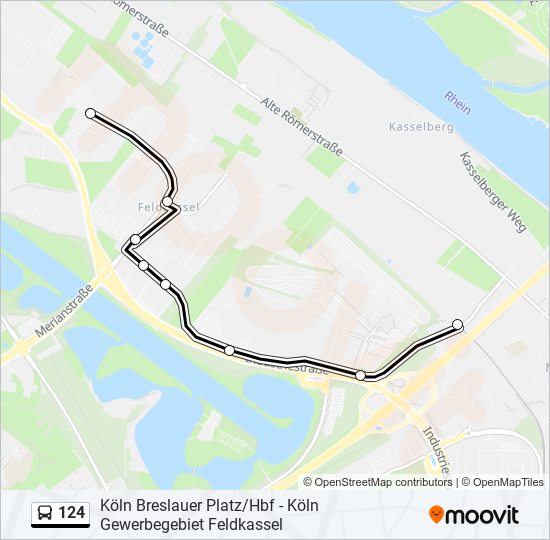 124 Route: Schedules, Stops & Maps - Köln Merkenich‎→Köln Gewerbegebiet ...