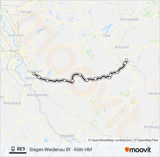 re9 Route: Fahrpläne, Haltestellen & Karten - Troisdorf Bf (Aktualisiert)