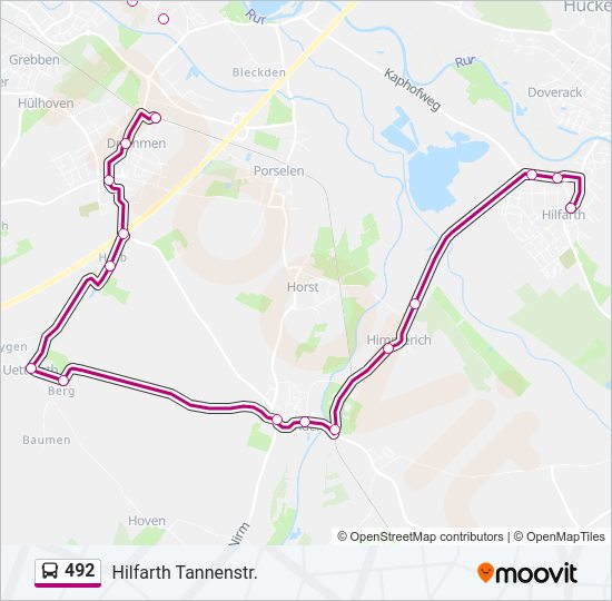 492 Route: Schedules, Stops & Maps - Hilfarth Tannenstr. (Updated)