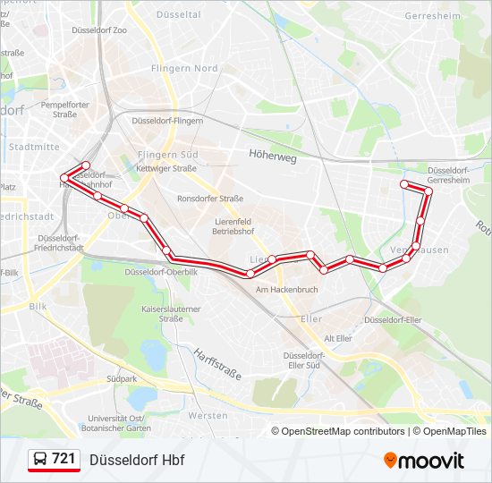 721 Route: Fahrpläne, Haltestellen & Karten - Düsseldorf Hbf (Aktualisiert)
