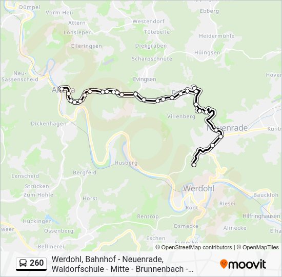 260 Route: Schedules, Stops & Maps - Neuenrade, Waldorfschule (Updated)