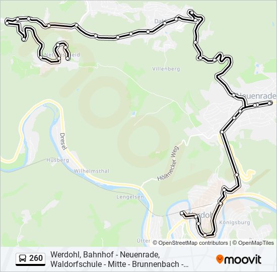 260 Route: Schedules, Stops & Maps - Altena, Nettenscheid Siedlung ...