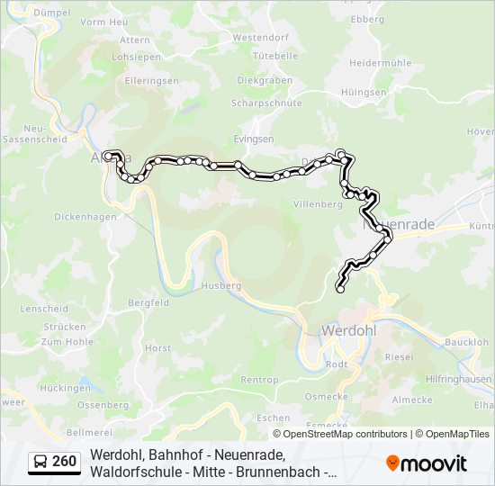 260 Route: Schedules, Stops & Maps - Neuenrade, Waldorfschule (Updated)