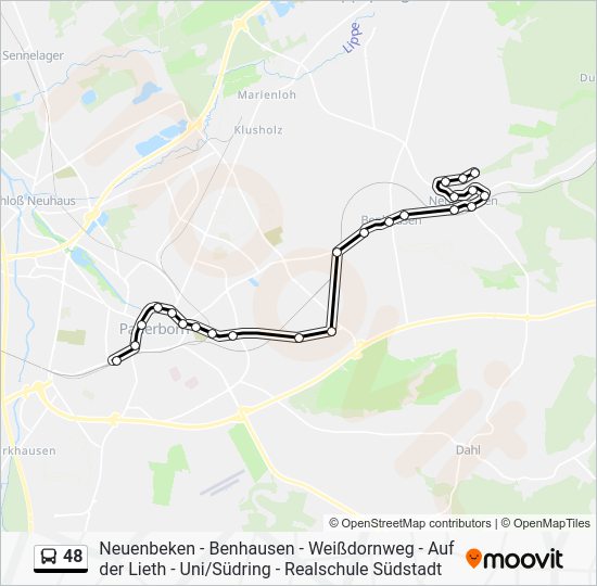 48 Route: Schedules, Stops & Maps - Pb-Neuenbeken, Holtgrevenstr (Updated)