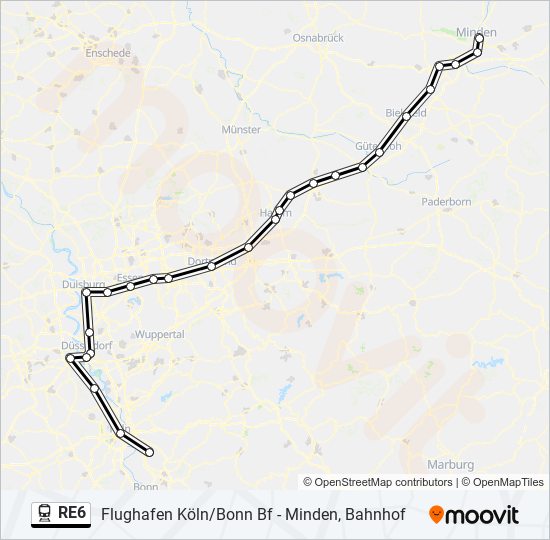 re6 Route: Schedules, Stops & Maps - Minden, Bahnhof (Updated)