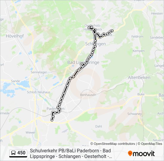 450 Route: Schedules, Stops & Maps - Paderborn, Ilseweg (Updated)