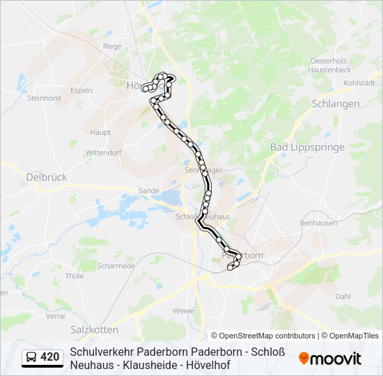 420 Route: Schedules, Stops & Maps - Paderborn Hauptbahnhof Bstg B ...