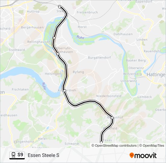 s9 Route: Schedules, Stops & Maps - Essen Steele S (Updated)