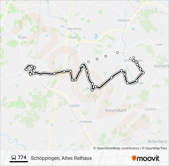 774 Route: Schedules, Stops & Maps - Schöppingen, Altes Rathaus (Updated)