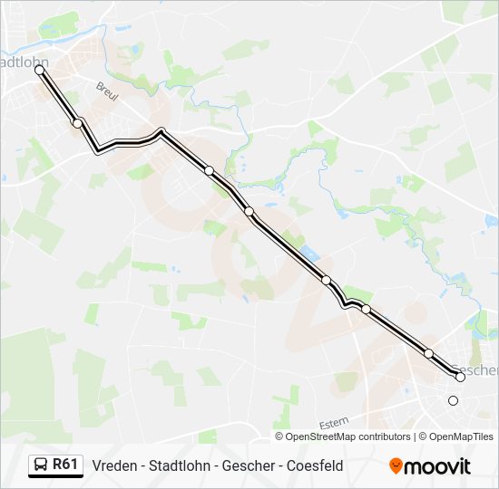 r61 Route: Schedules, Stops & Maps - Stadtlohn, Busbahnhof Bstg A1 ...