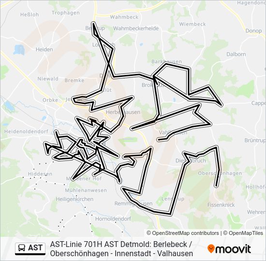 ast Route: Fahrpläne, Haltestellen & Karten - Dt-Vahlhsn, Vahlhauser ...