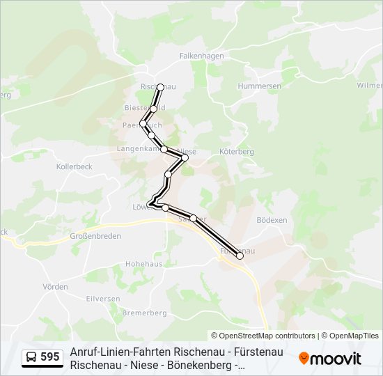 595 Route: Fahrpläne, Haltestellen & Karten - Hx-Fürstenau, Post ...