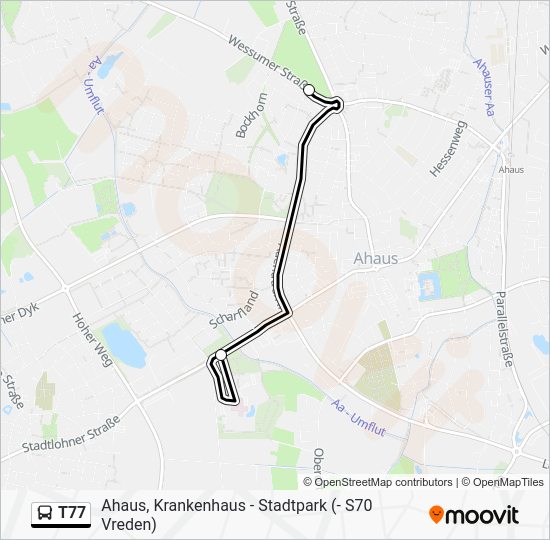 T77 Route: Schedules, Stops & Maps - Ahaus, Stadtpark (Updated)