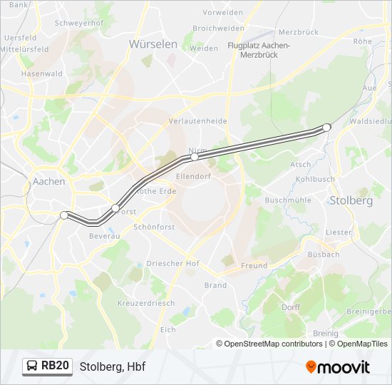 rb20 Route: Fahrpläne, Haltestellen & Karten - Stolberg, Hbf (Aktualisiert)