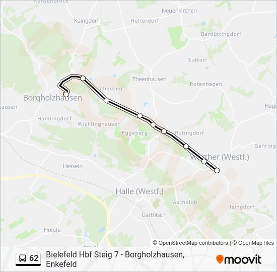 62 Route: Schedules, Stops & Maps - Borgholzhausen, Pab-Gesamtschule ...
