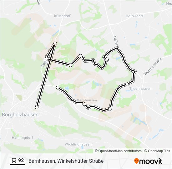 92 Route: Schedules, Stops & Maps - Barnhausen, Winkelshütter Straße ...