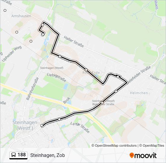188 Route: Schedules, Stops & Maps - Steinhagen, Zob (Updated)