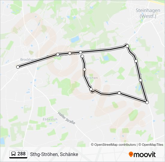 288 Route: Fahrpläne, Haltestellen & Karten - Sthg-Ströhen, Schänke ...