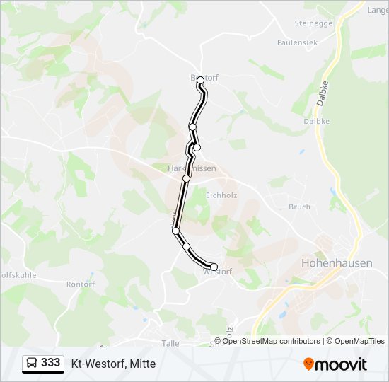 333 Route: Fahrpläne, Haltestellen & Karten - Kt-Westorf, Mitte ...