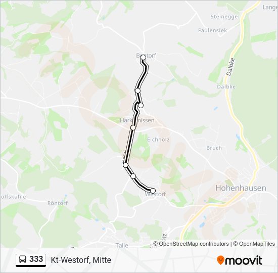 333 Route: Fahrpläne, Haltestellen & Karten - Kt-Westorf, Mitte ...