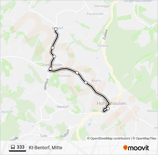 333 Route: Fahrpläne, Haltestellen & Karten - Kt-Bentorf, Mitte ...